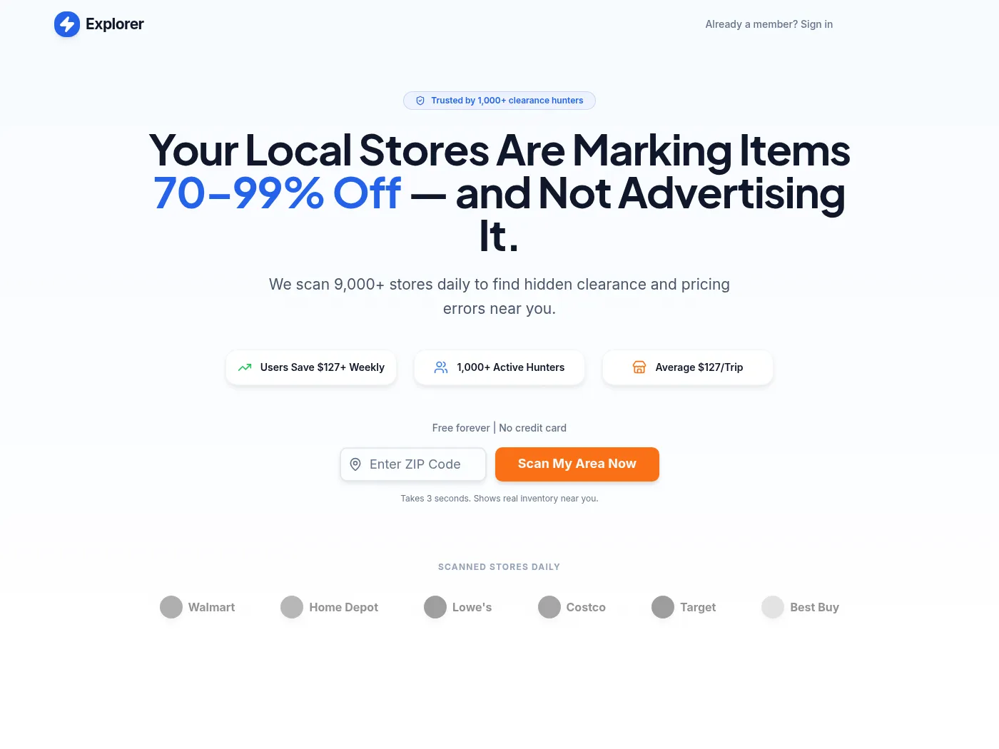 DealFinder Landing Page