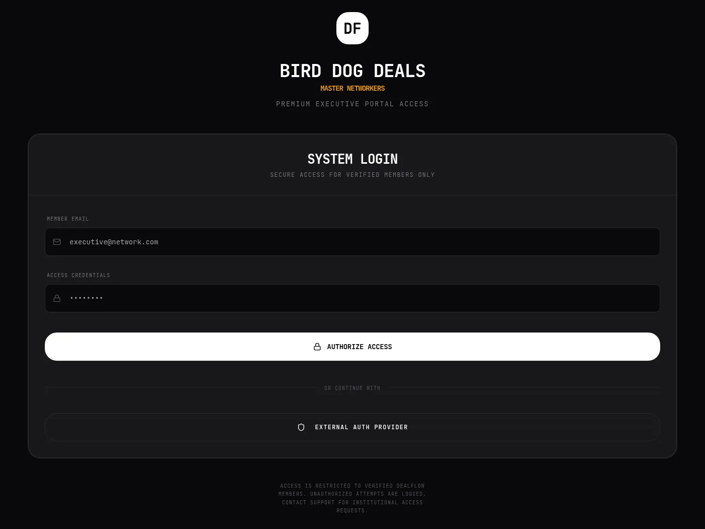 DealFlow Network Hub