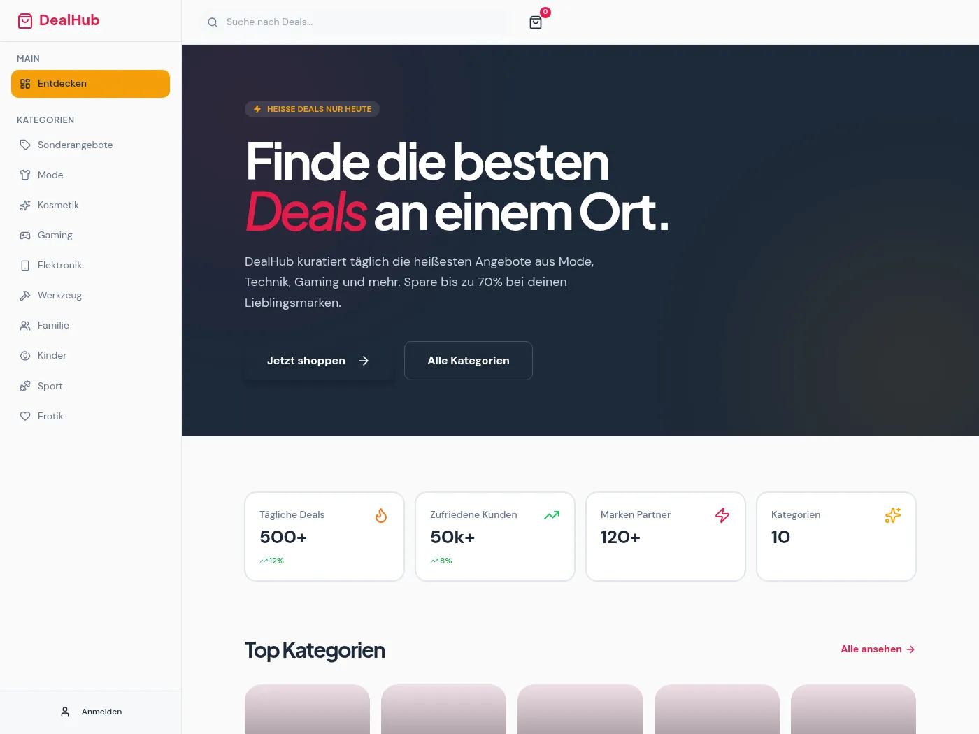 DealHub Sales Website