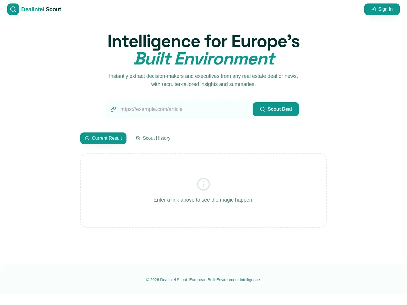 DealIntel Scout