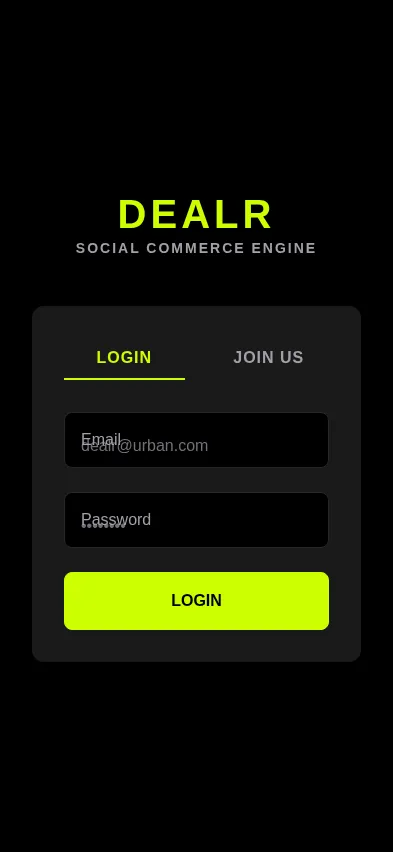 DEALR Social-Commerce App