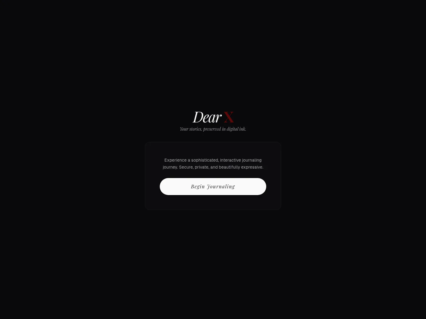 Dear X Journal