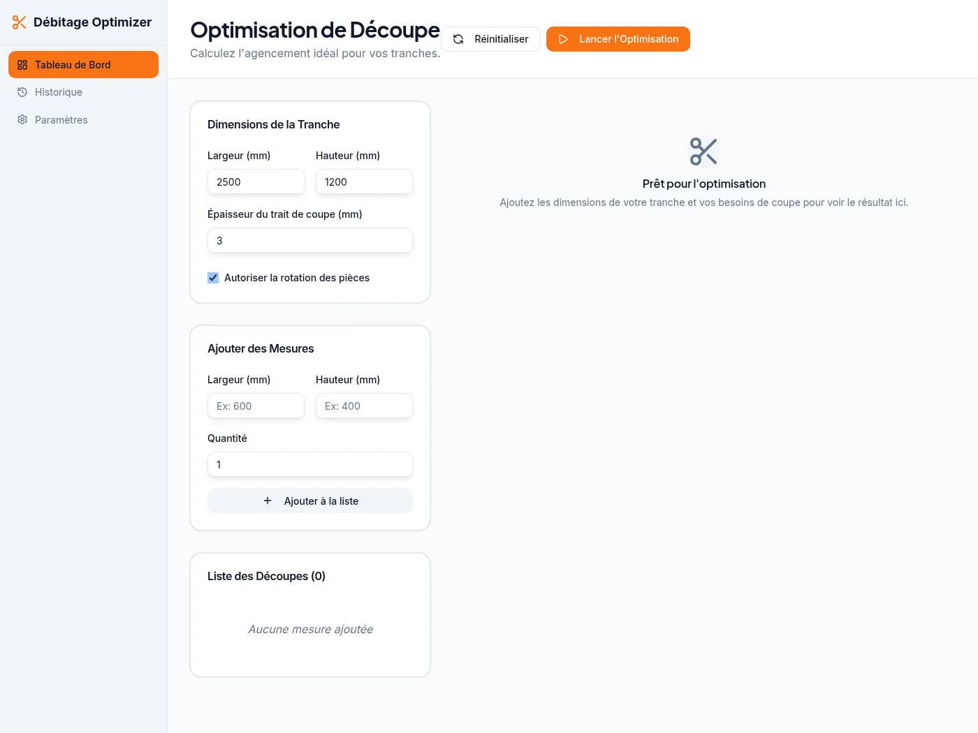 Débitage Optimizer