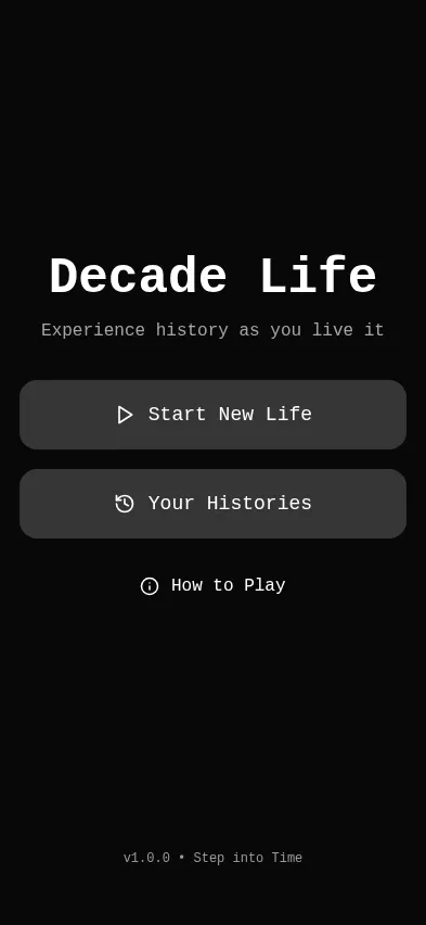Decade Life Simulator