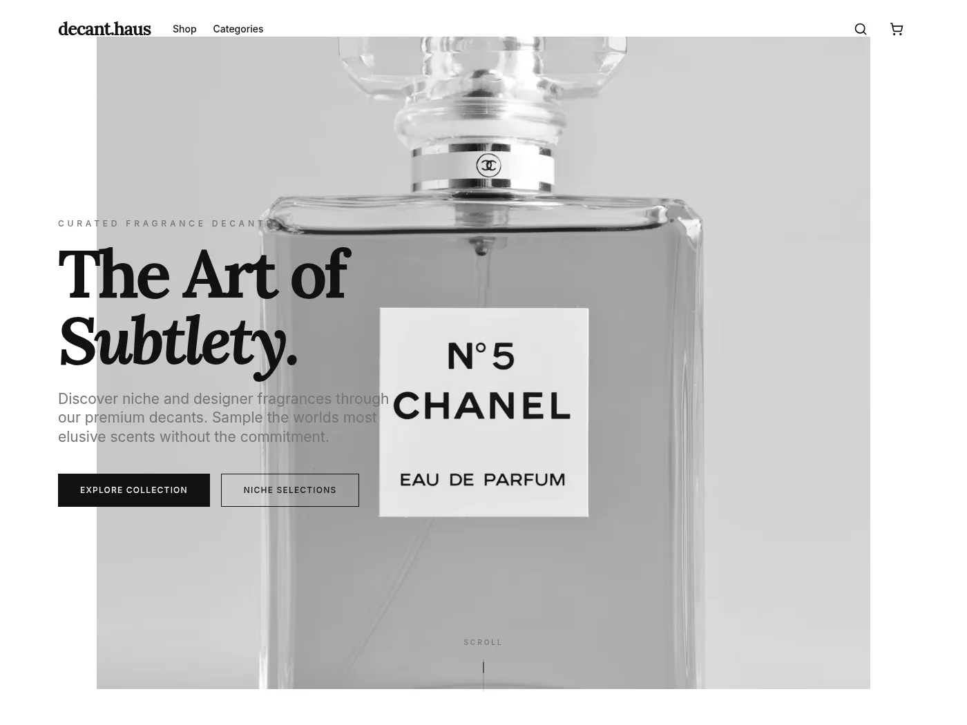 Decant Haus Luxe UI