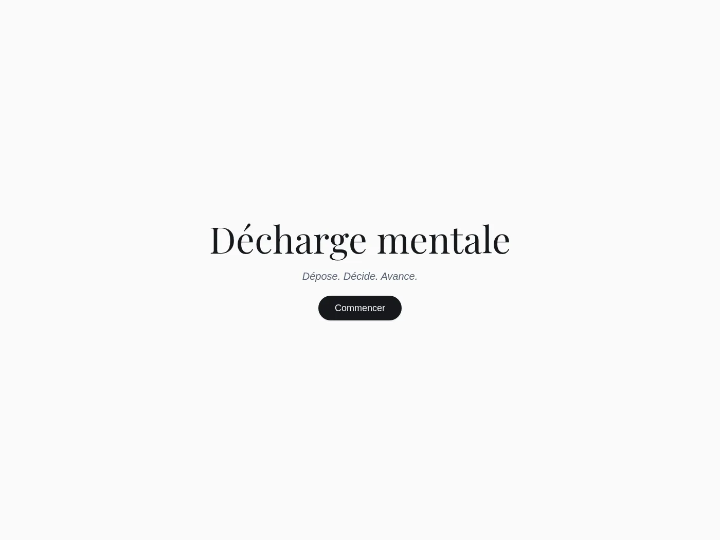 Décharge Mentale Hub