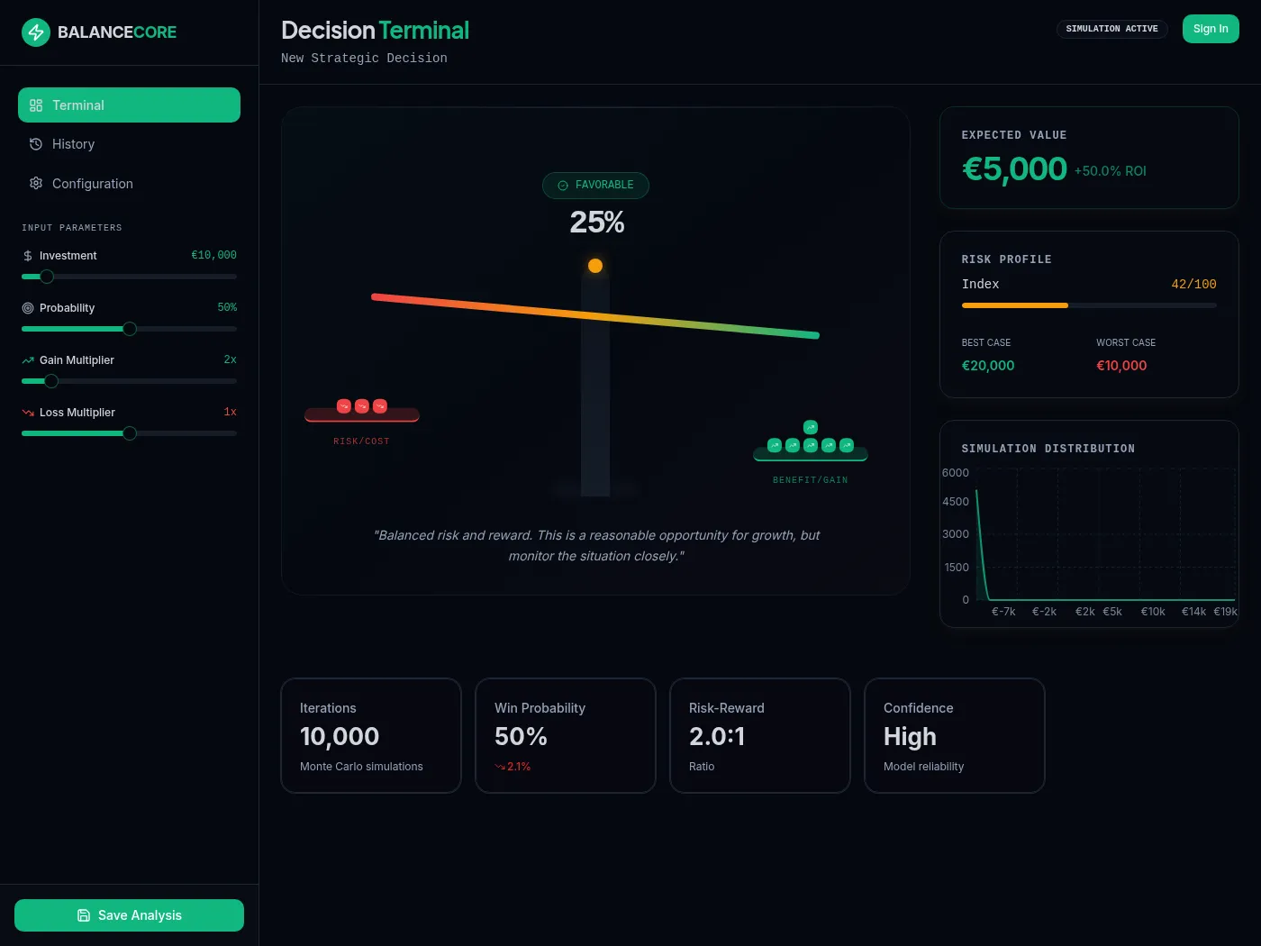 Decision Balance Engine