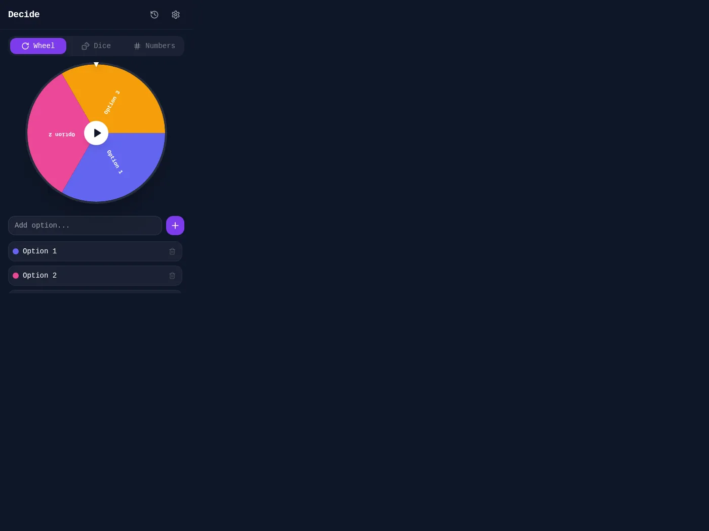 Decision Spinner Extension