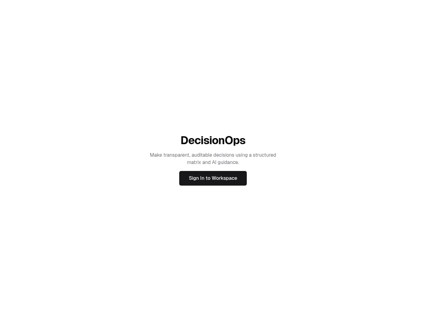 DecisionOps Evaluation Workspace