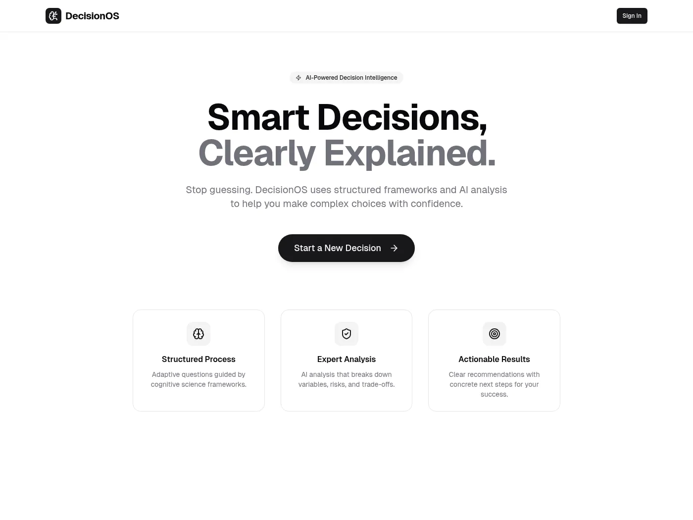DecisionOS: AI Decision Engine