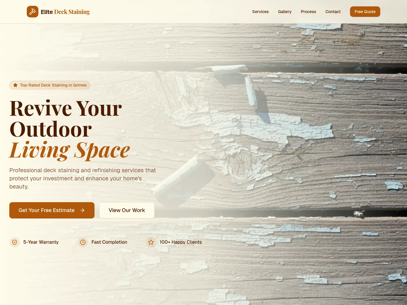 Elite Deck Staining Site
