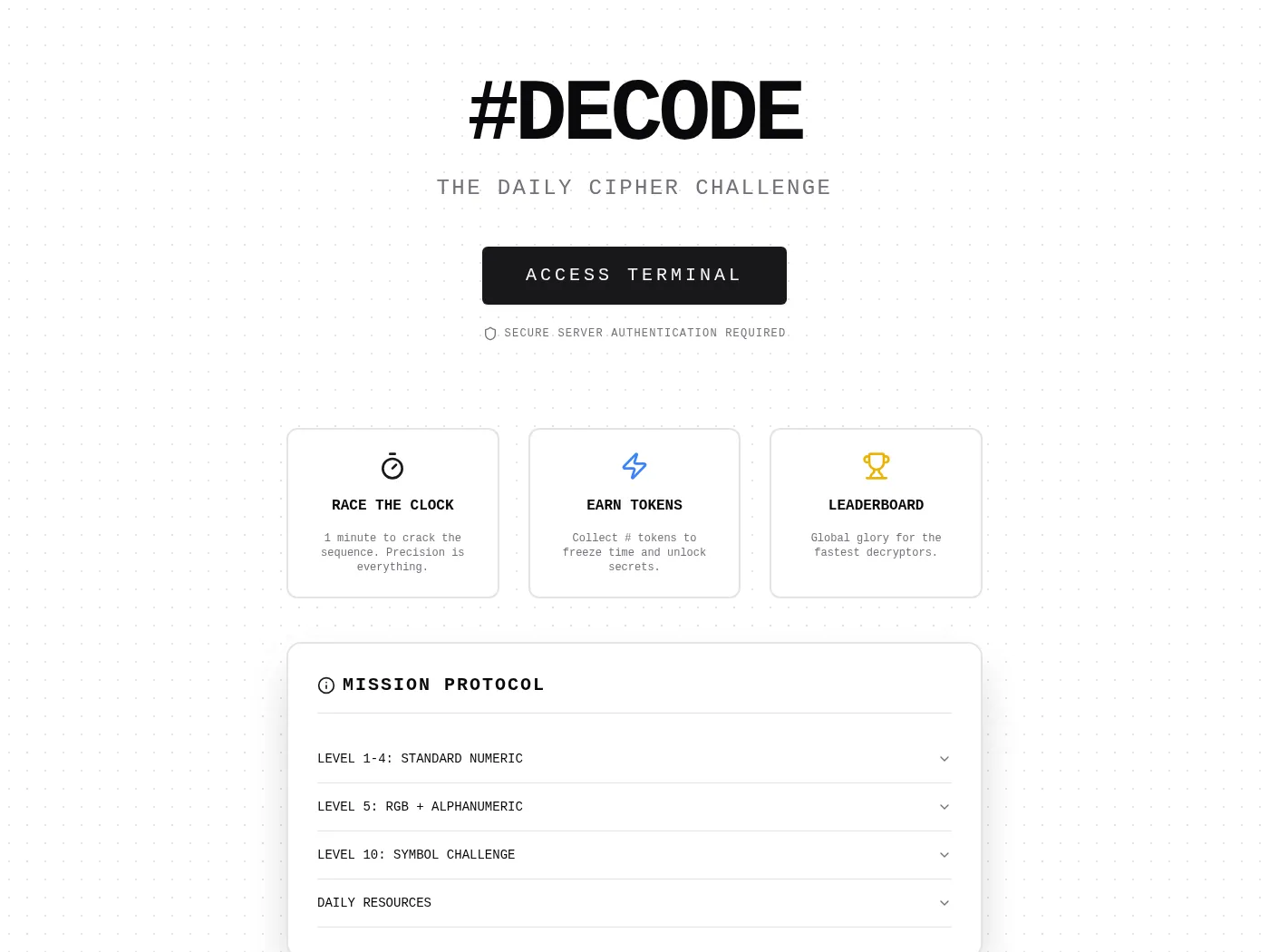 #Decode Cipher Challenge
