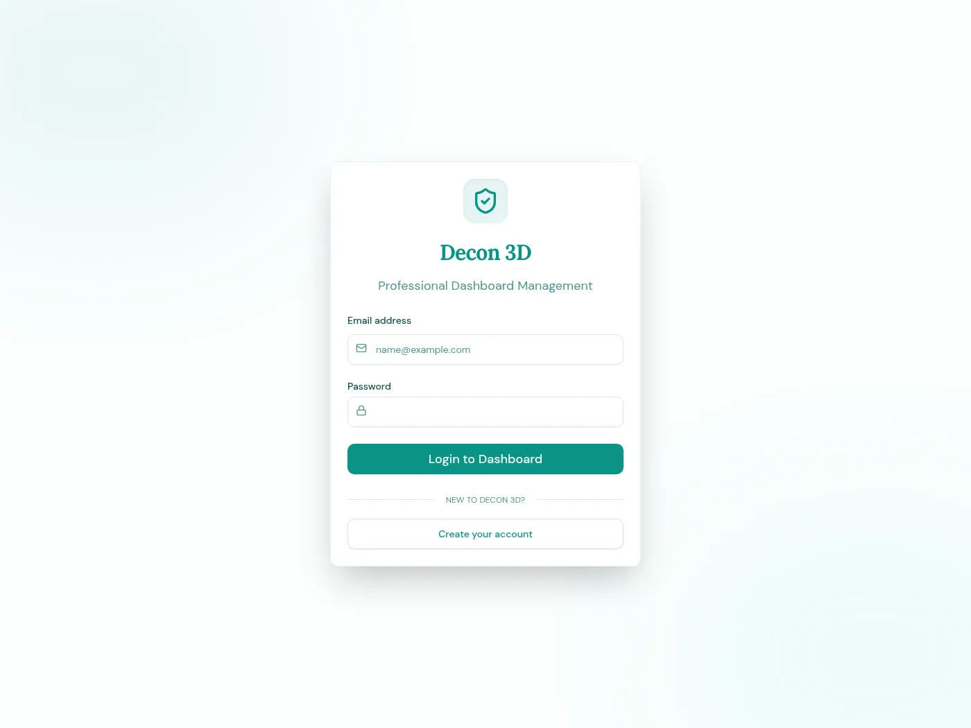 Decon Dashboard Shell