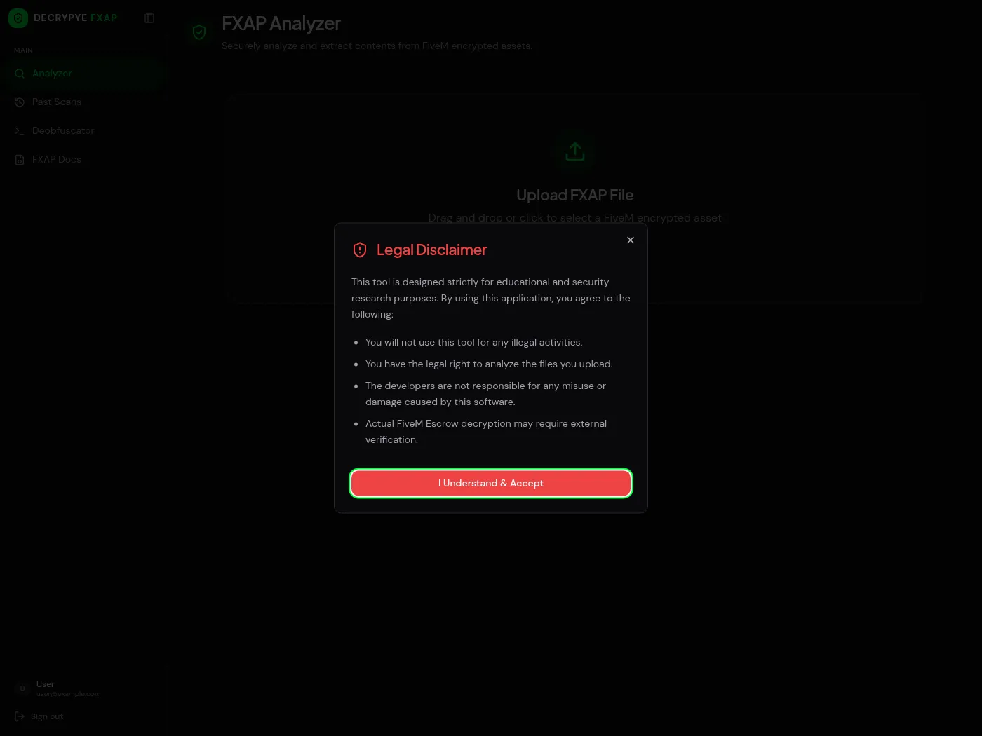 Decrypye FXAP Tool