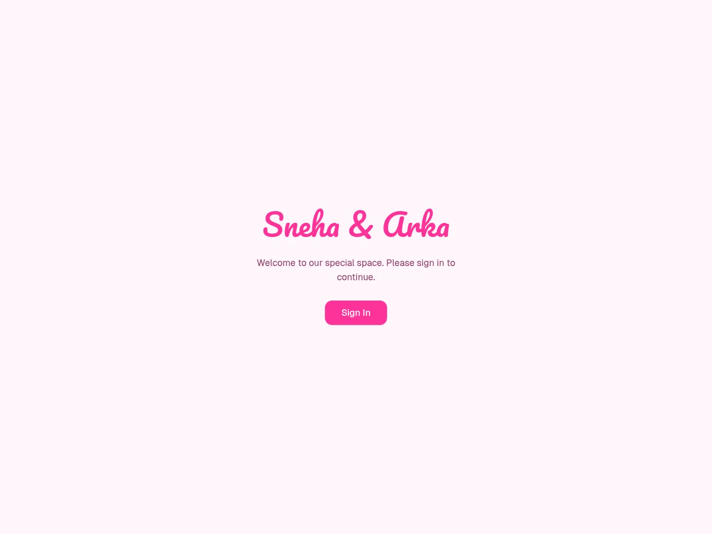 Sneha Dedication Page