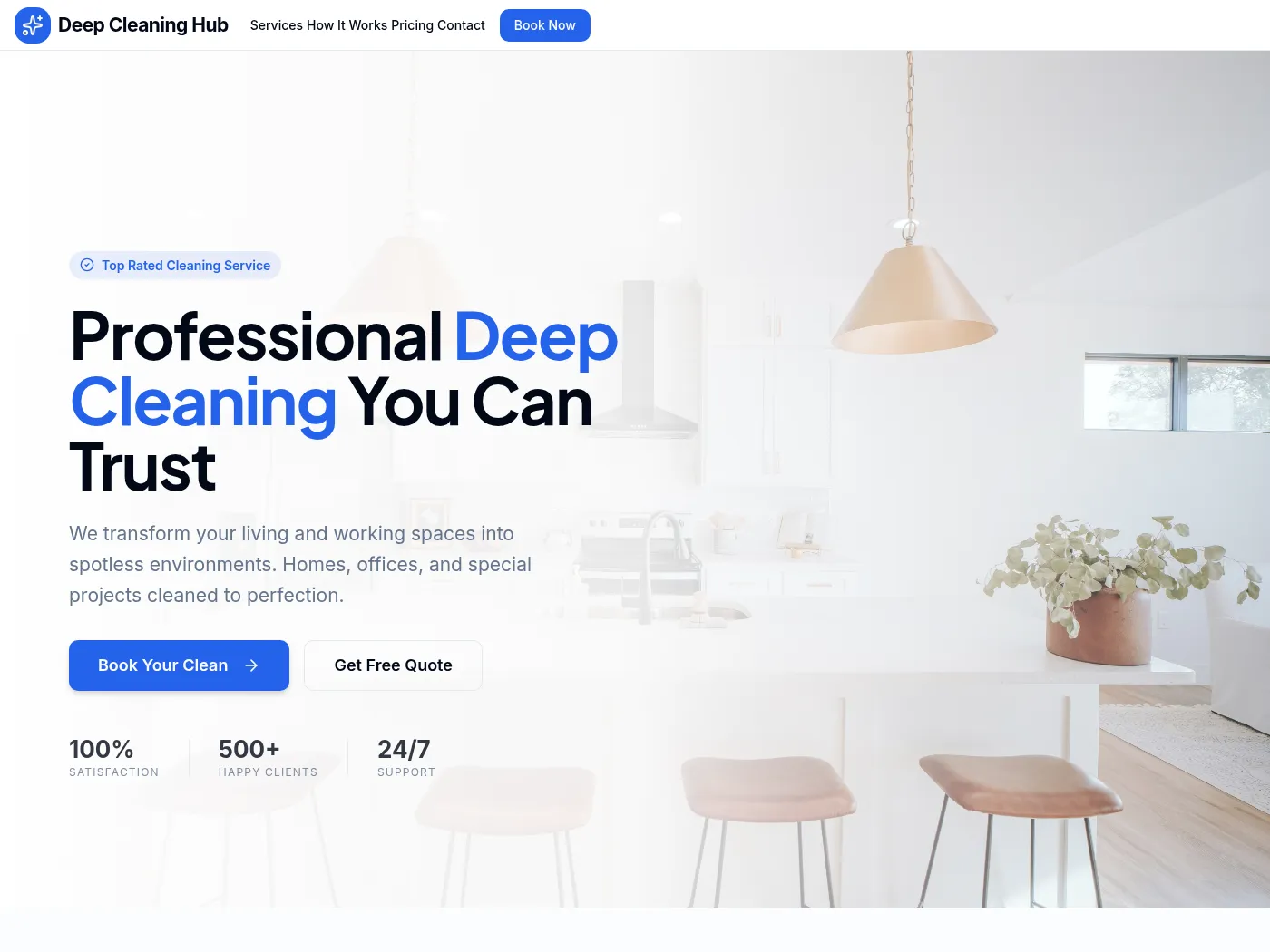 Deep Cleaning Hub Site