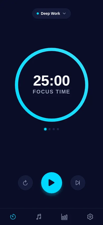 Deep Focus Timer App