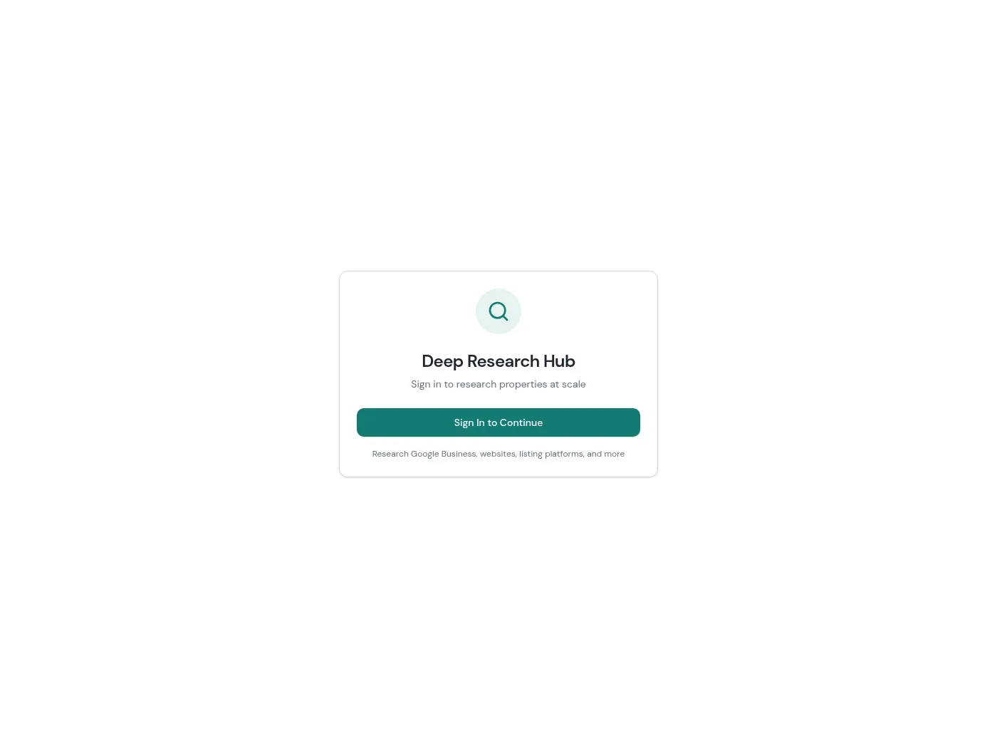 Deep Research Hub
