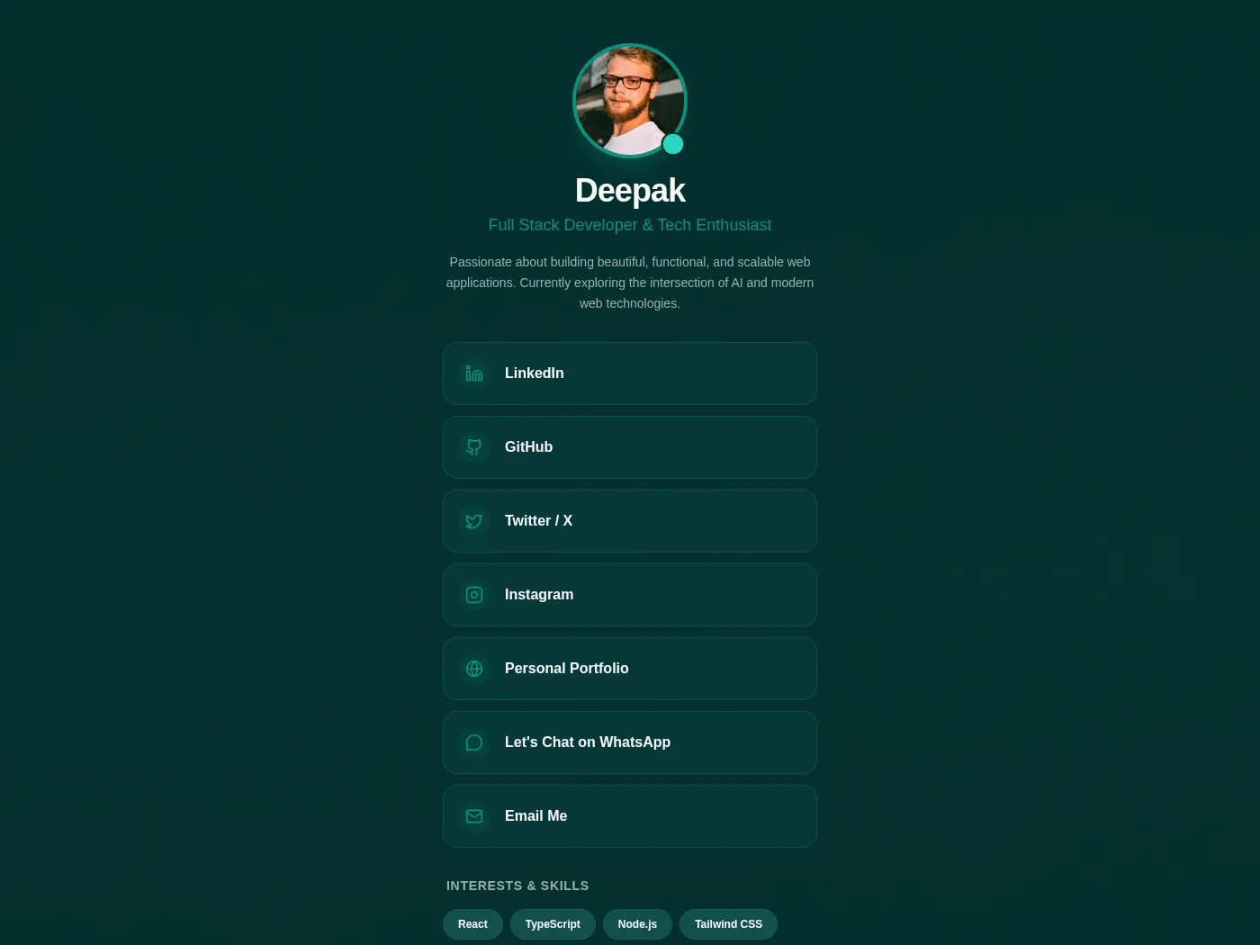 Deepak's Digital Card