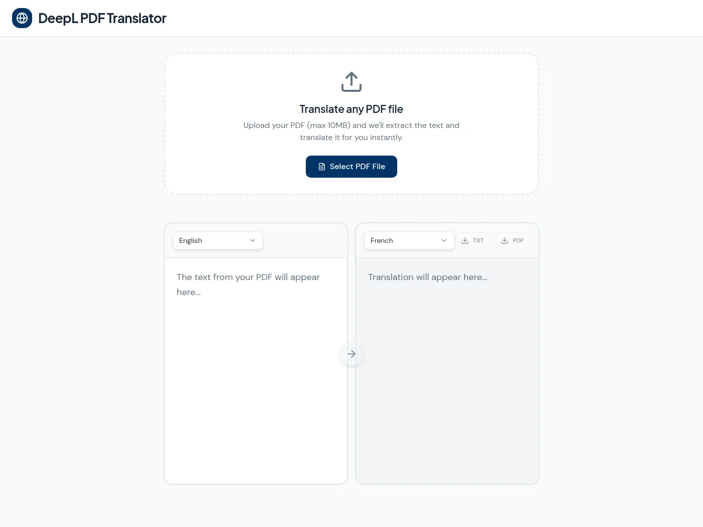 DeepL PDF Translator