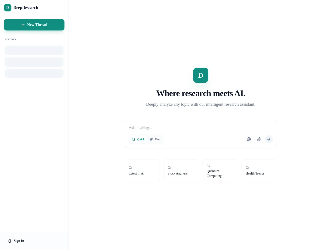 DeepResearch AI