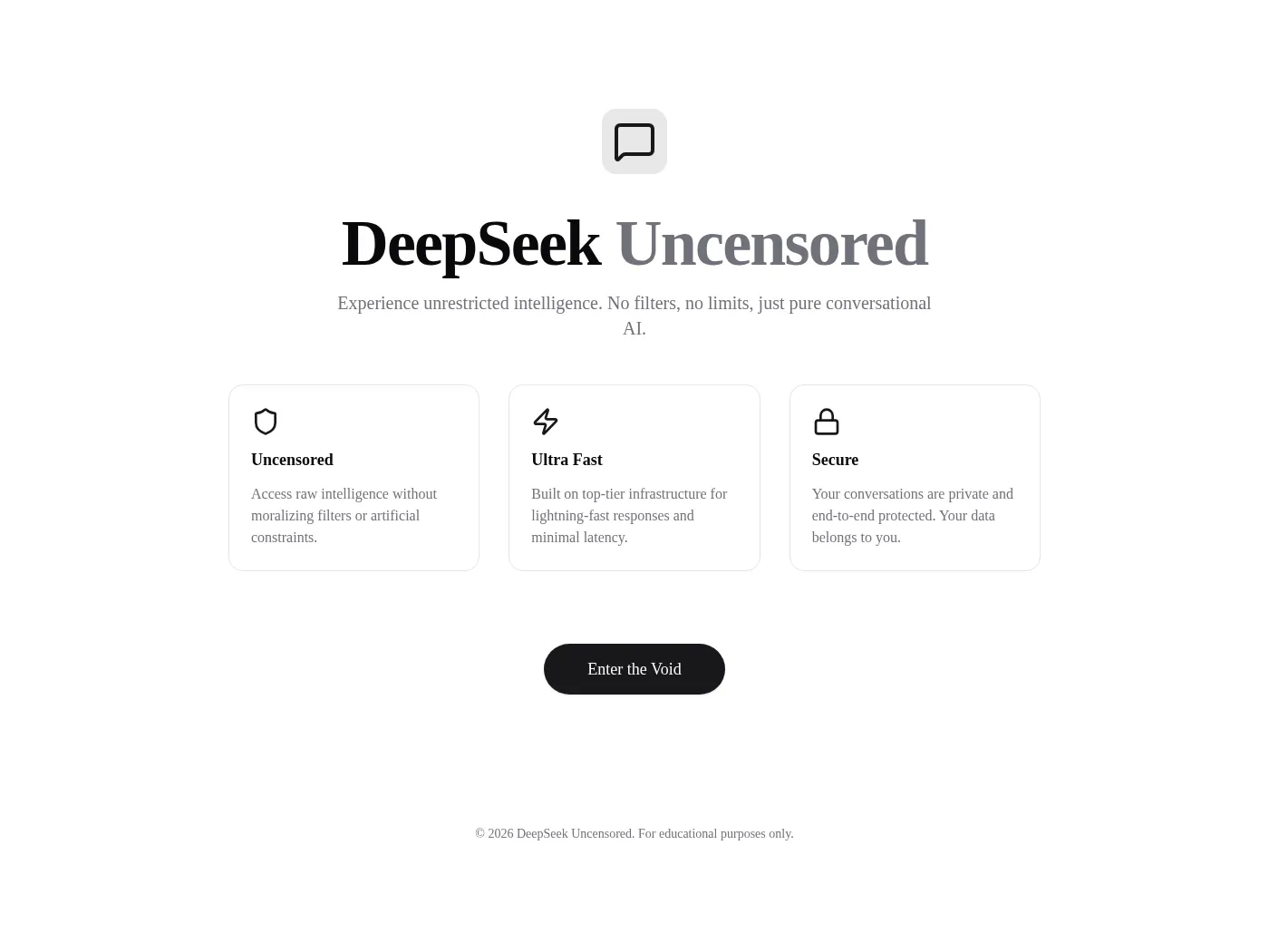 DeepSeek Uncensored Clone