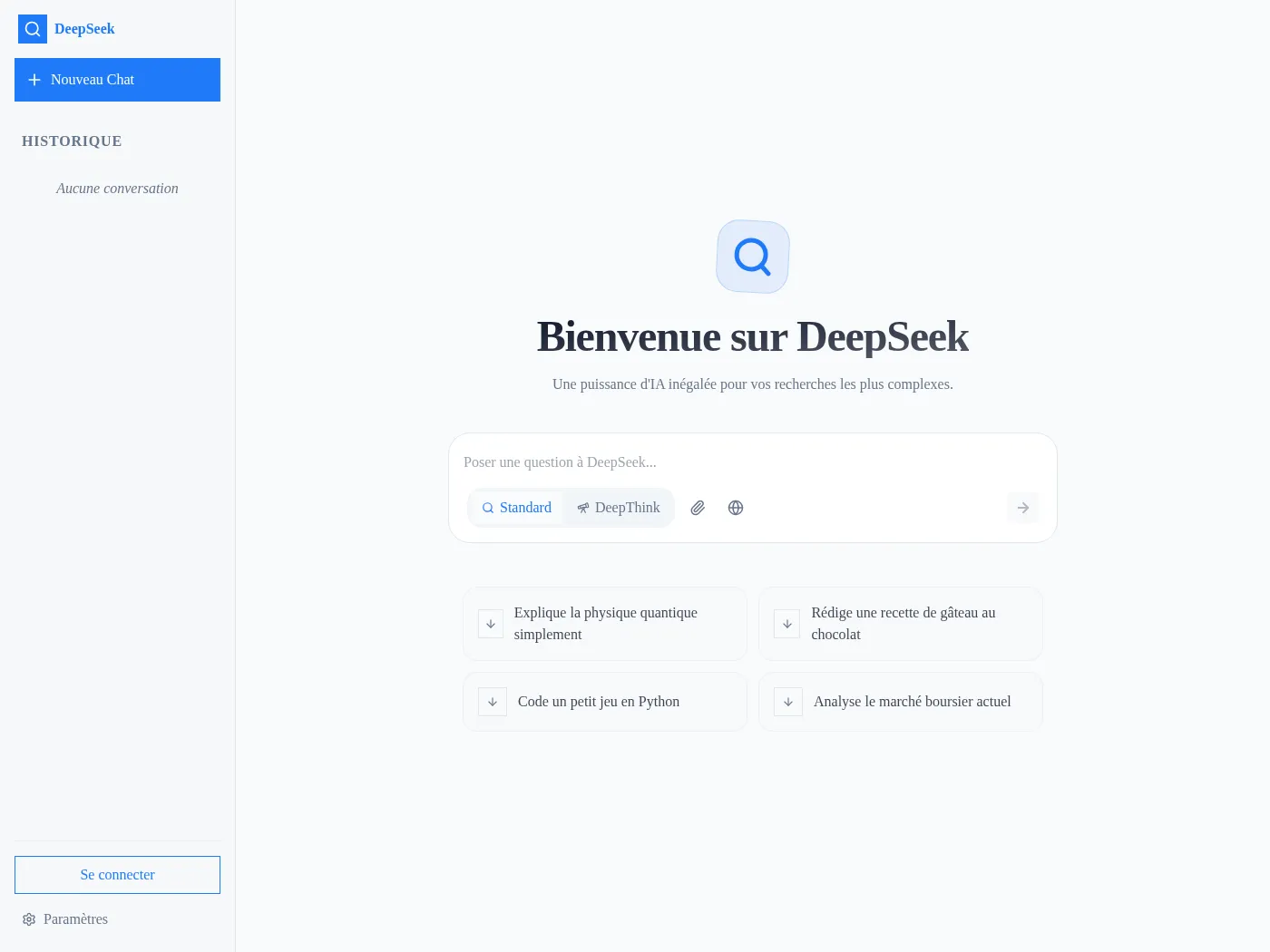 DeepSeek Web Clone