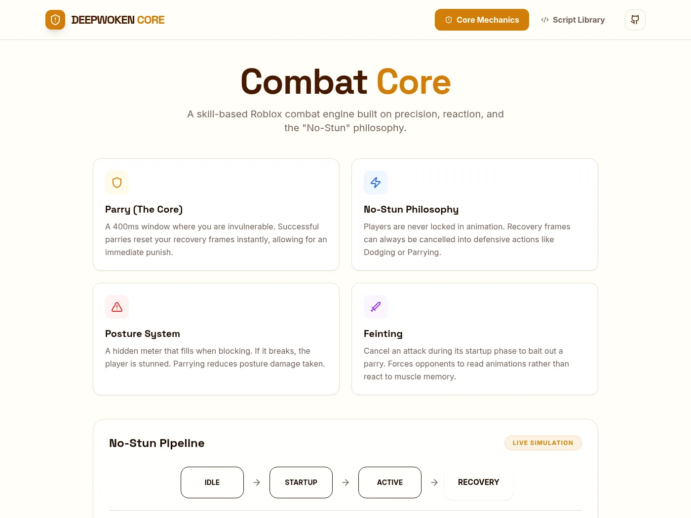 Deepwoken Combat Core