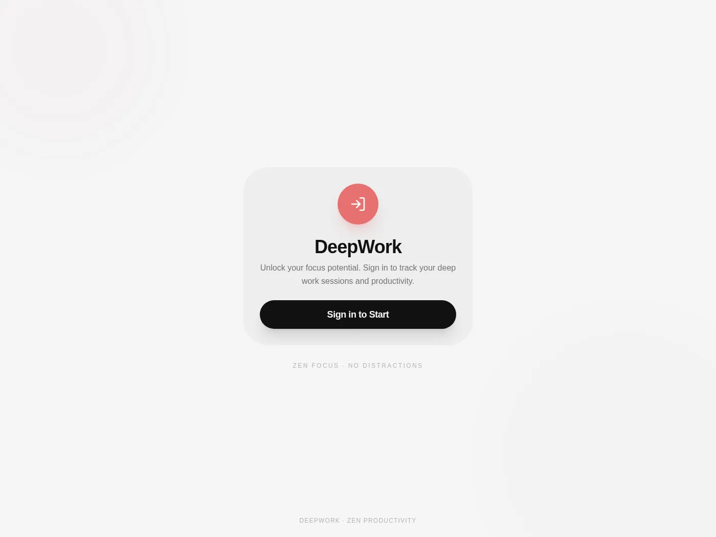 DeepWork Pomodoro App