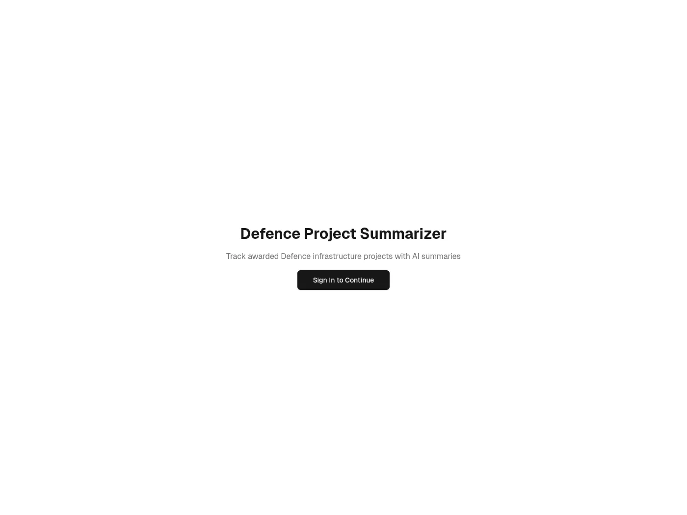 Defence Project Summarizer