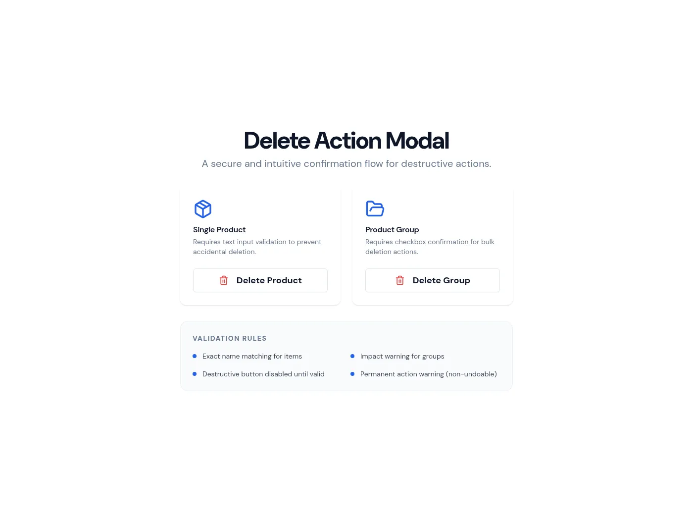 Delete Action Modal