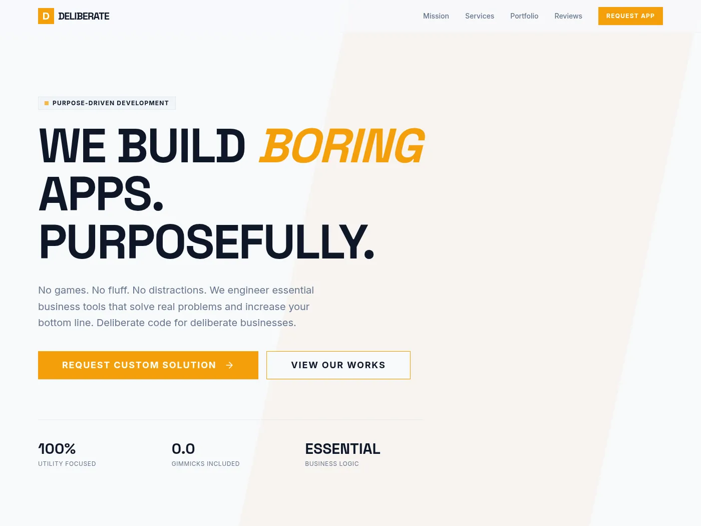 Deliberate App Landing