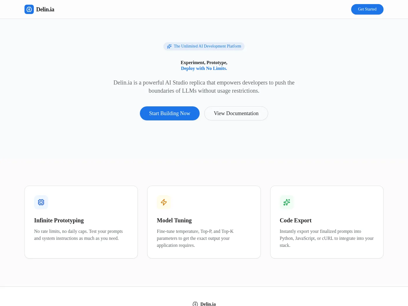 Delin.ia AI Studio