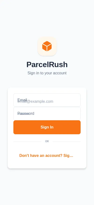 ParcelRush Delivery App