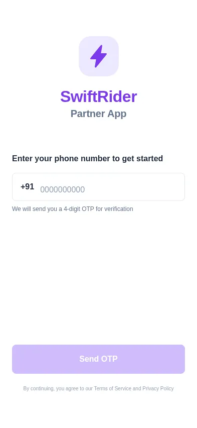 SwiftRider Delivery App