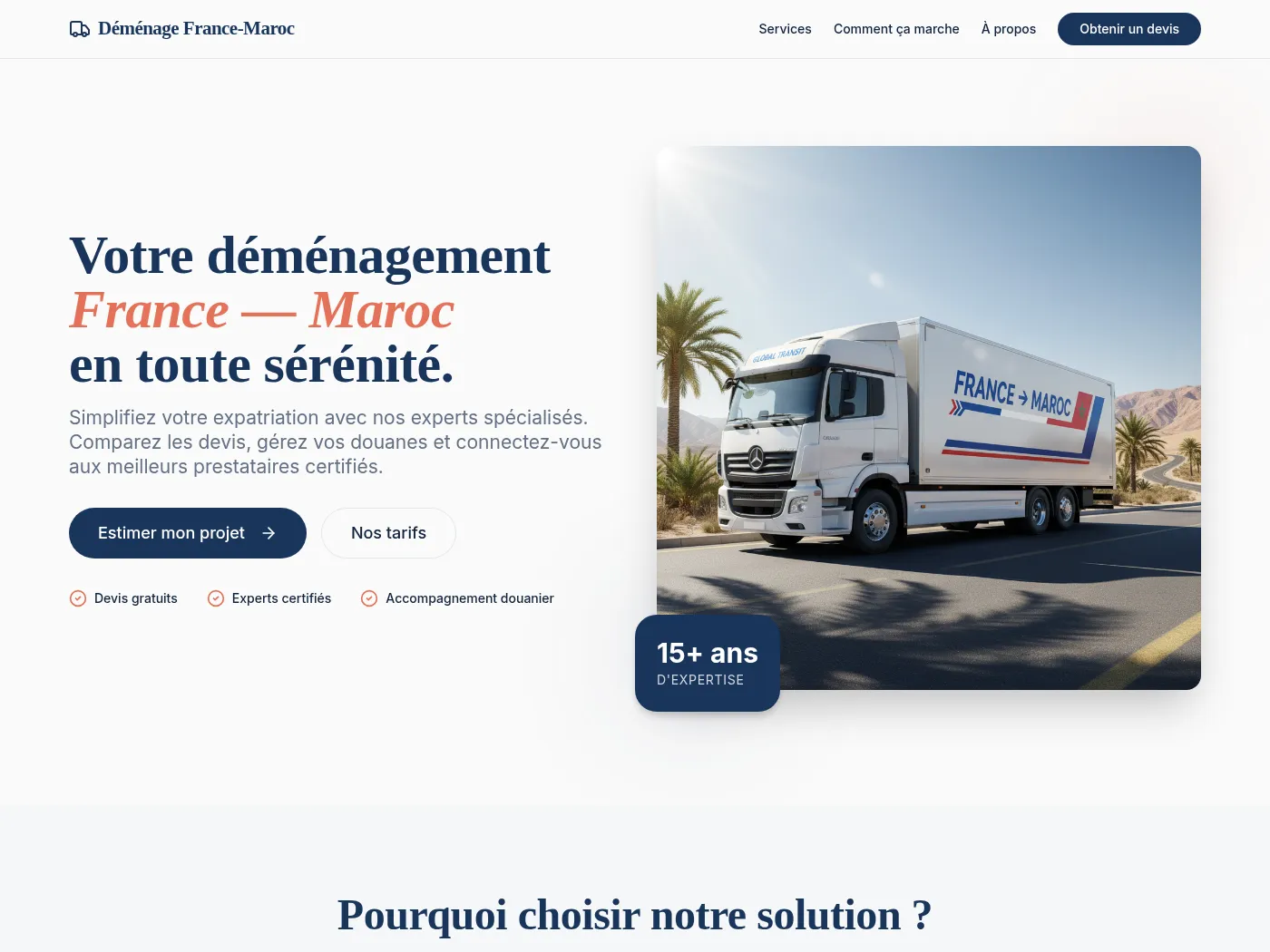 Déménage France-Maroc