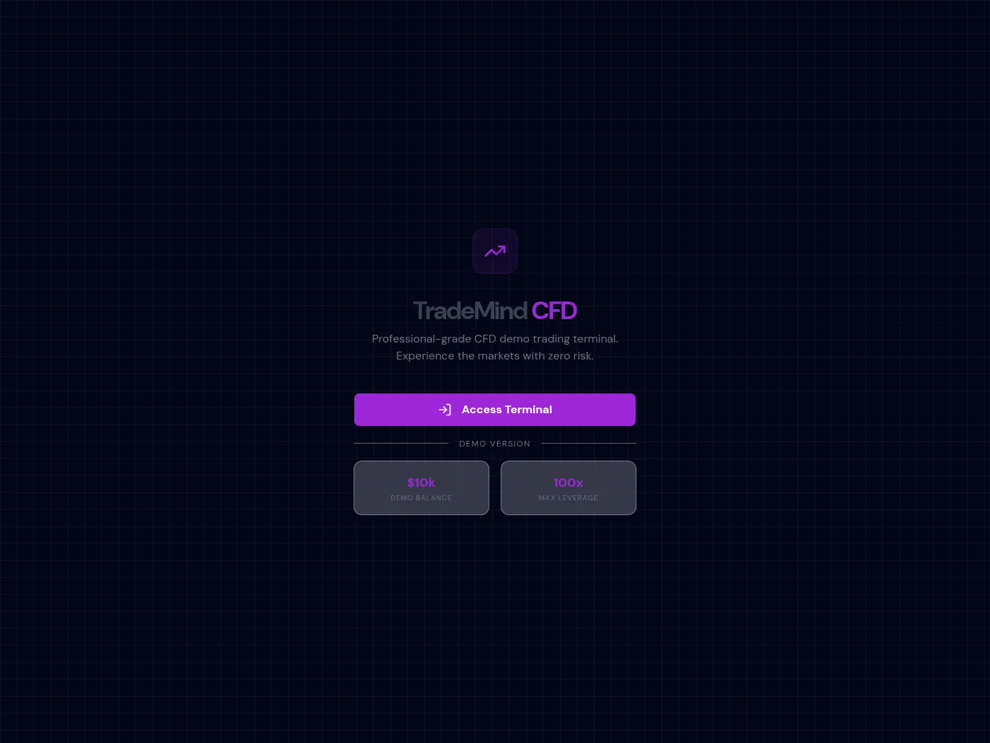 Demo CFD Trading Platform