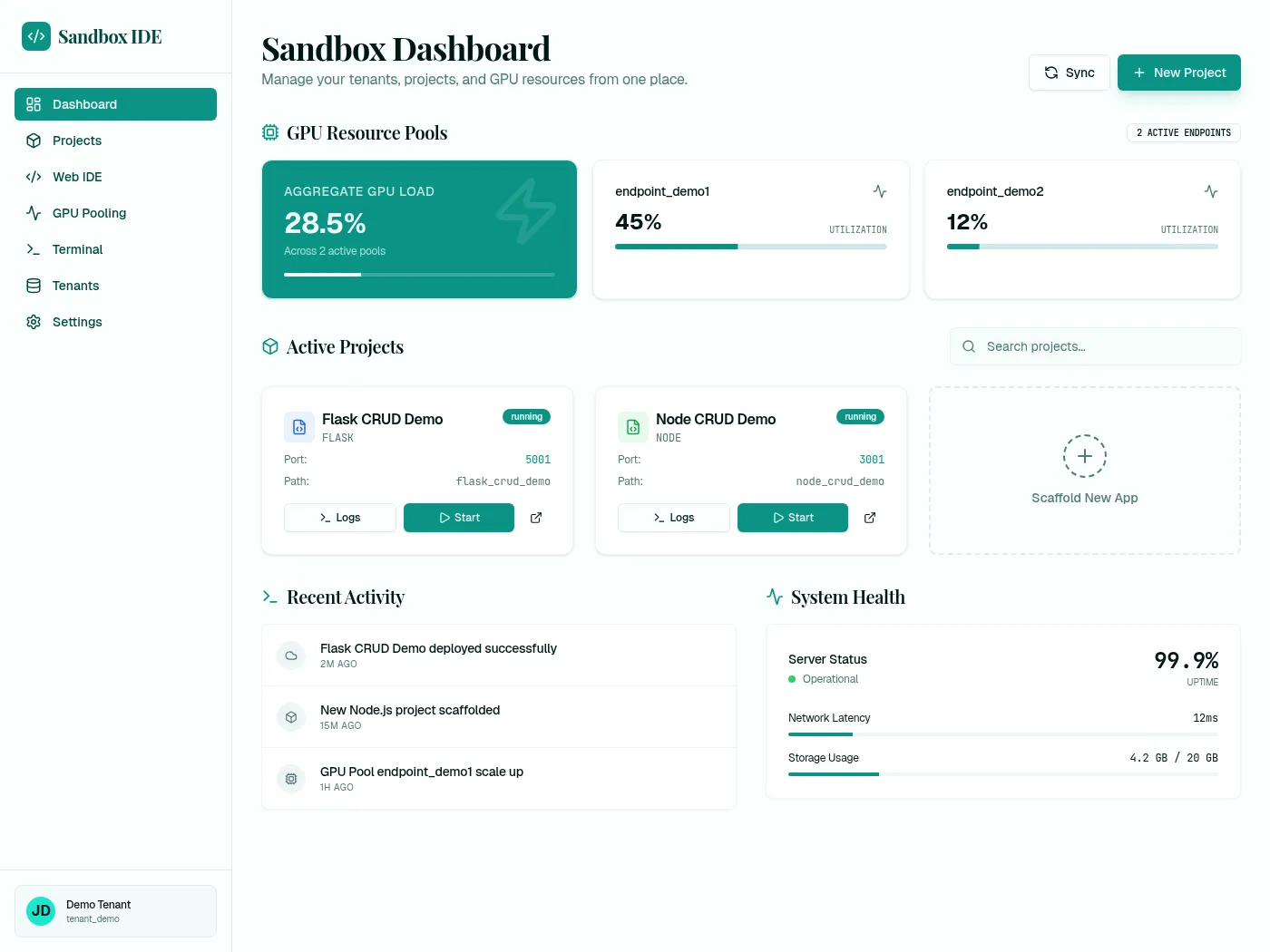 Multi-Tech Demo Sandbox
