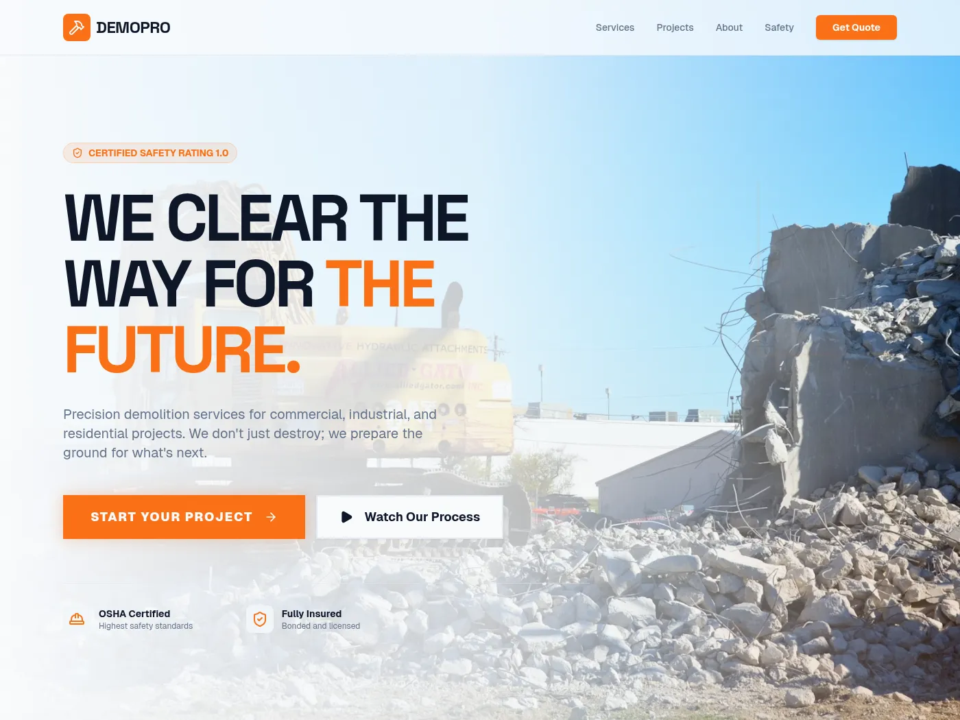 DemoPro Landing Page