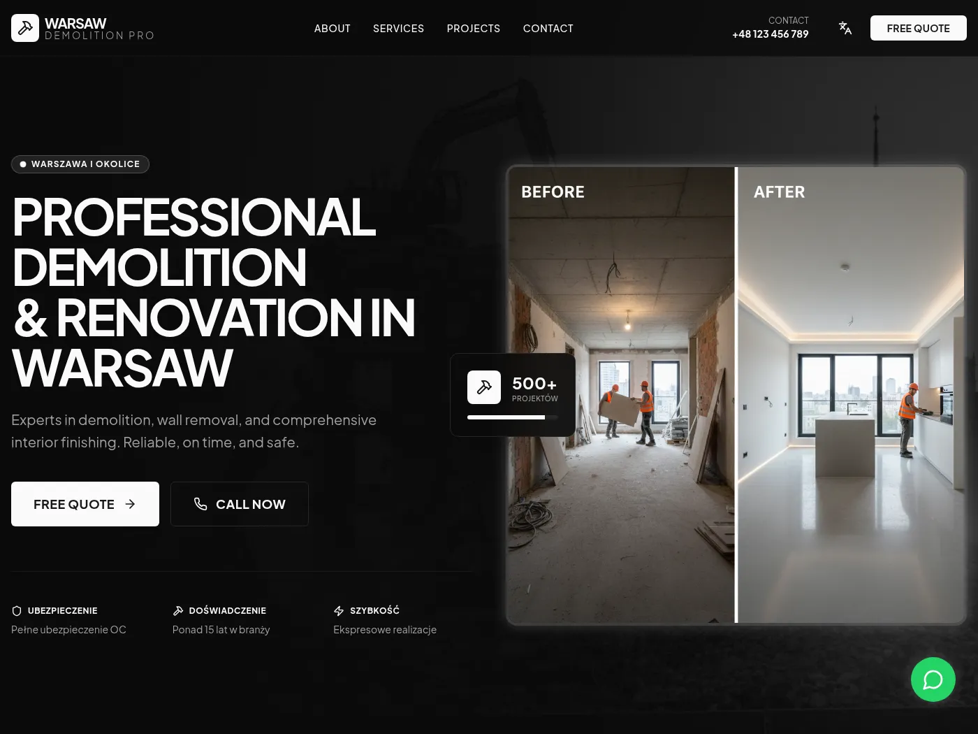 Warsaw Demolition Pro Site