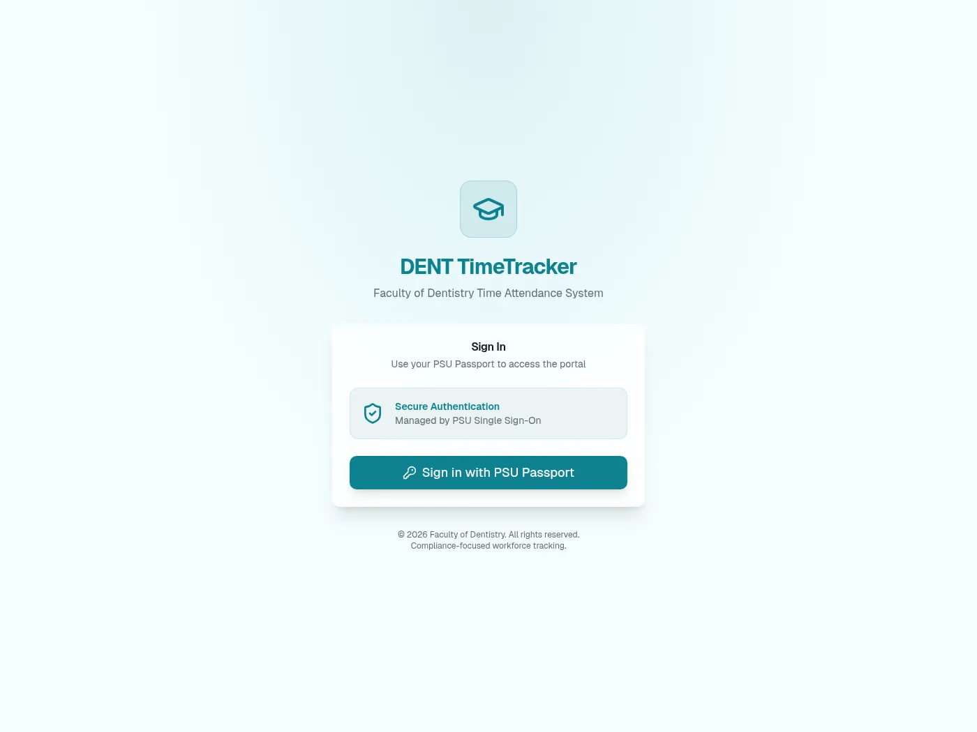 DENT TimeTracker Portal