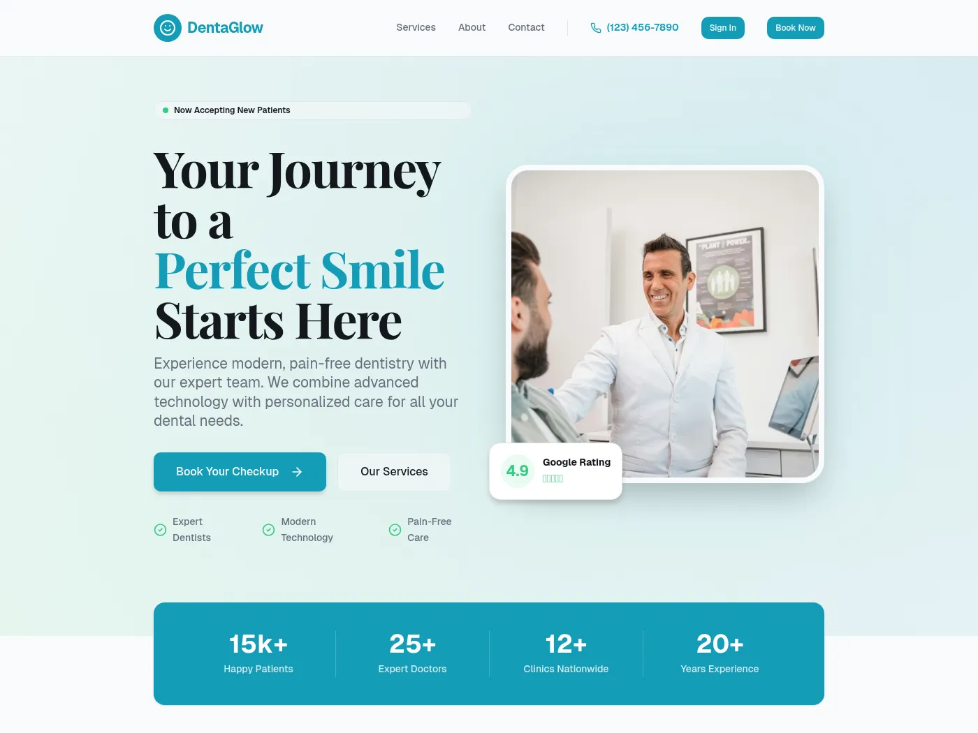 Modern Dental Checkup Site