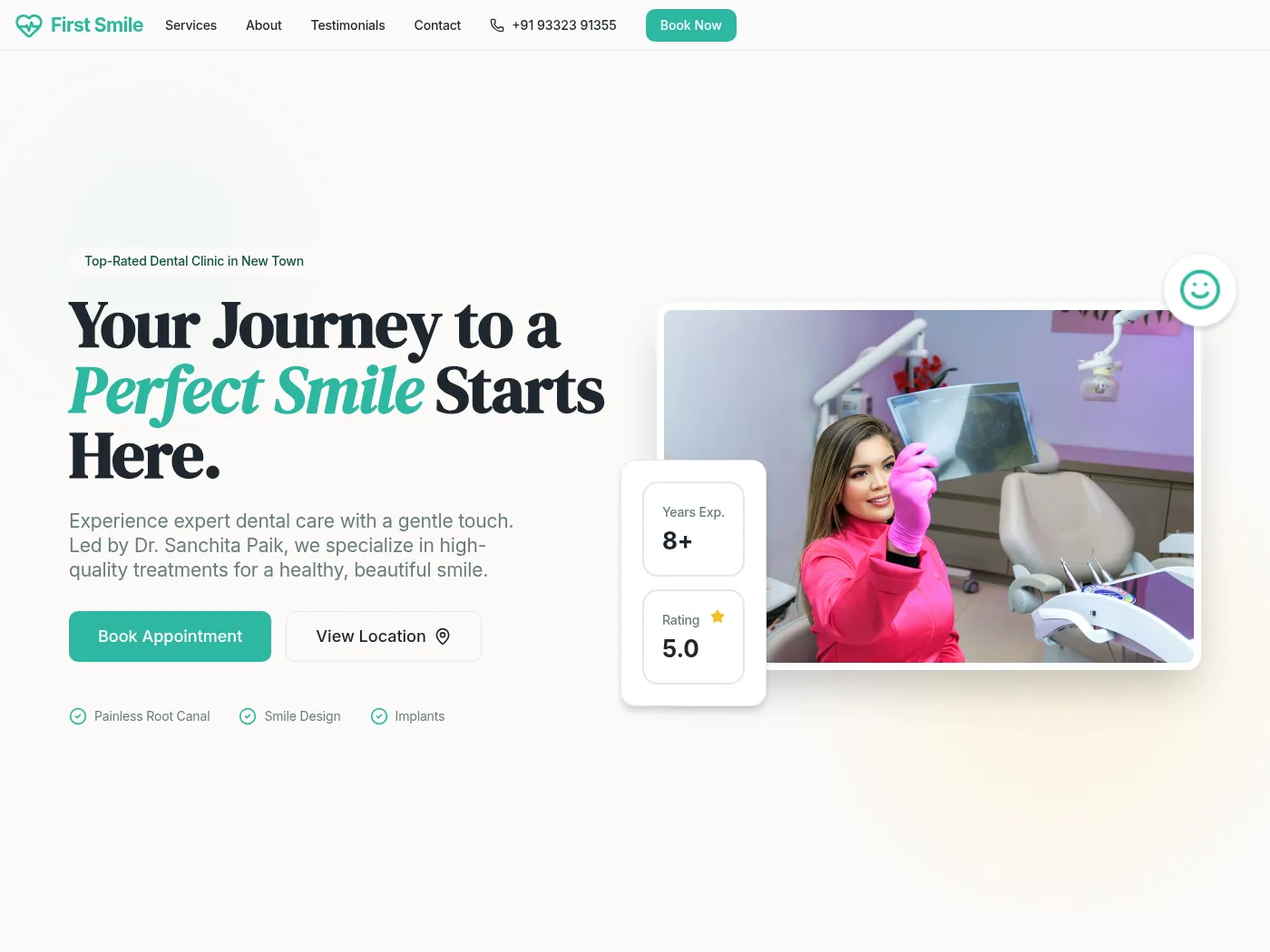 First Smile Landing Page