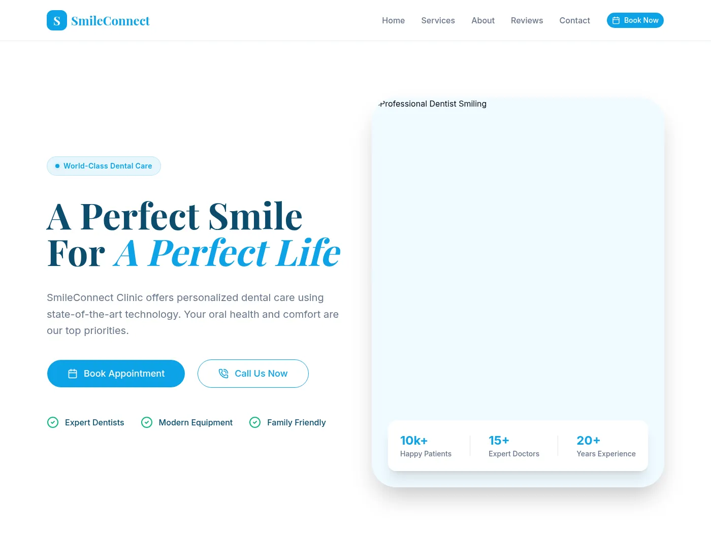 SmileConnect Clinic Website