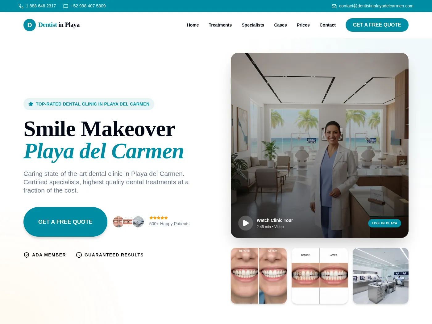 Playa Dentist Web Clone