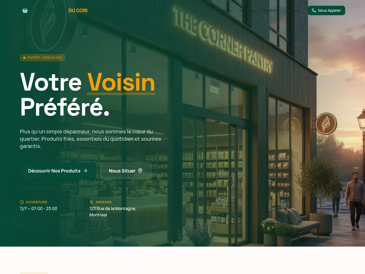 Dépanneur Vitrine Site