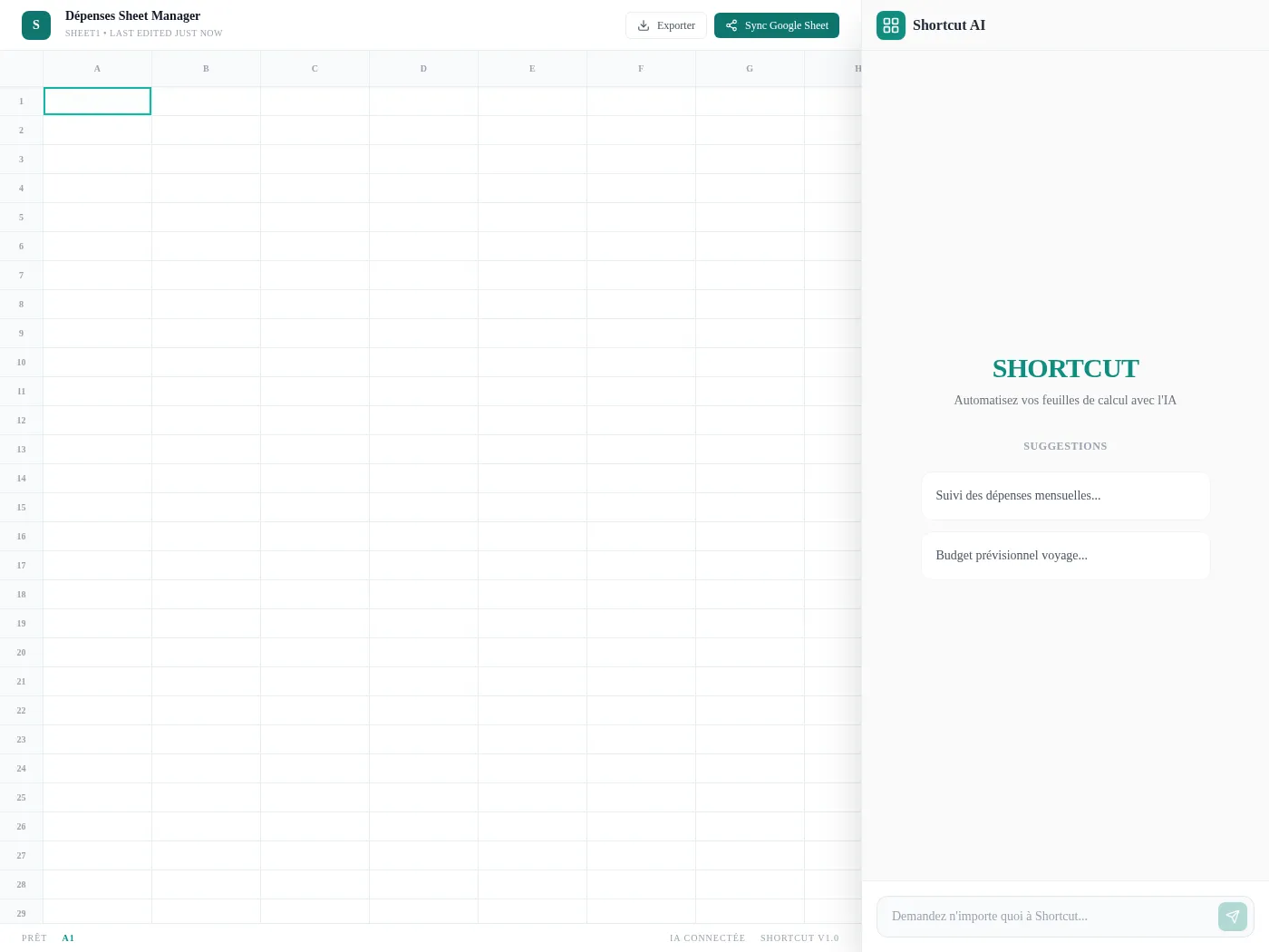 Dépenses Sheet Manager