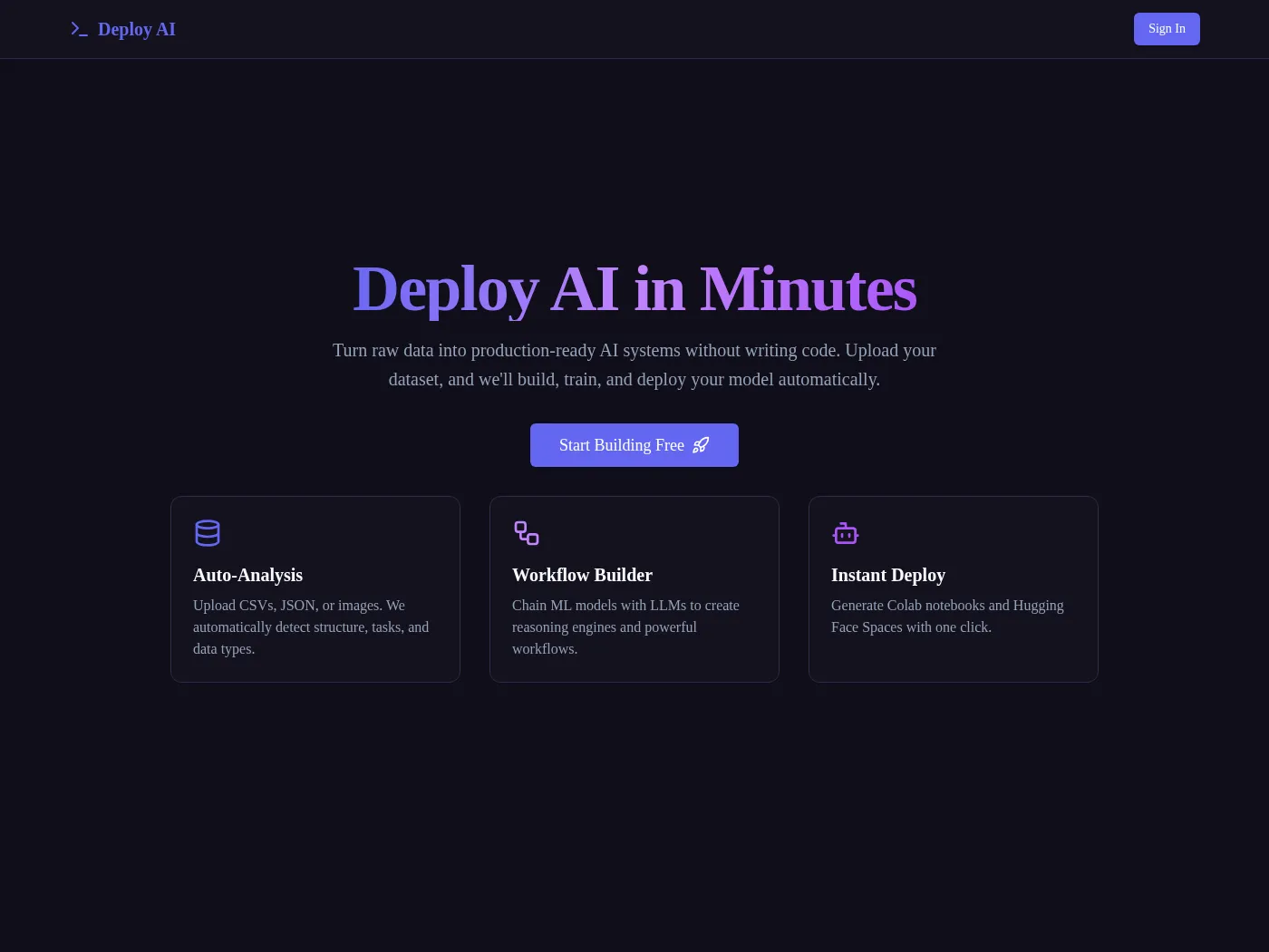 Deploy AI System Builder