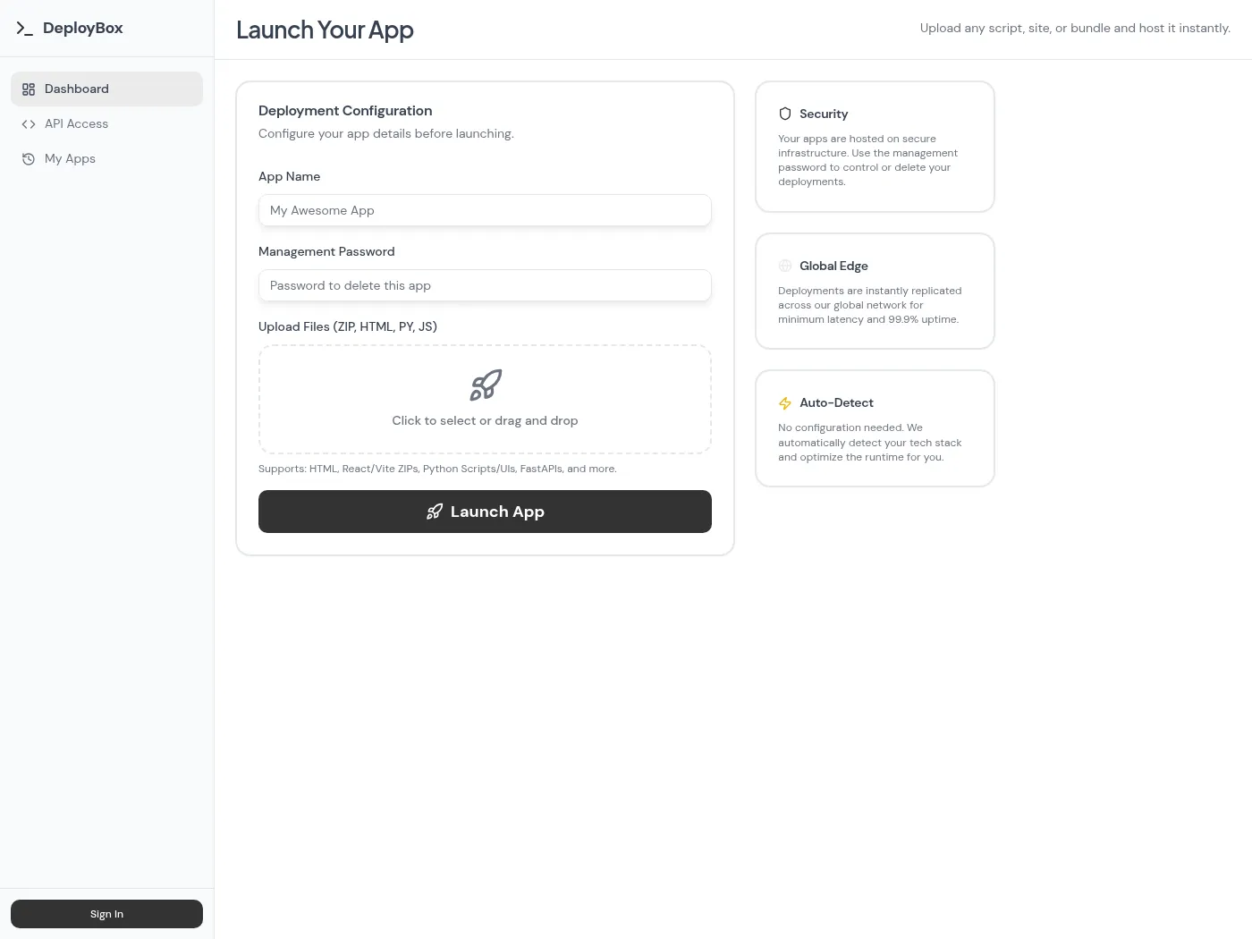 DeployBox AI Platform