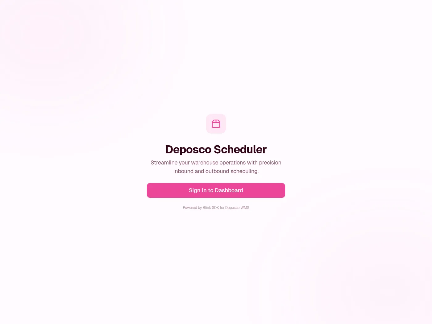 Deposco Scheduler
